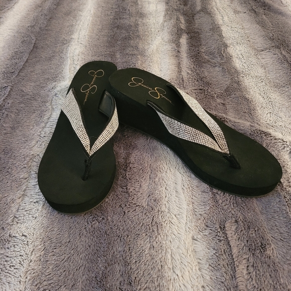 Jessica Simpson | Shoes | Jessica Simpson Wedge Flip Flops Size | Poshmark